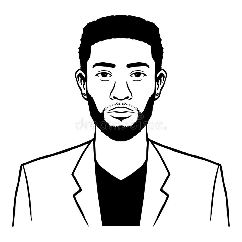 Isolated afro american man stock vector. Illustration of person - 201587050