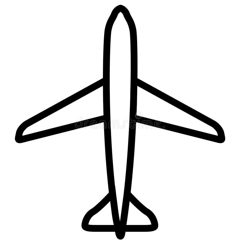Isolated airplane icon stock vector. Illustration of airline - 117325140