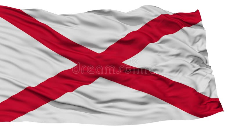 Alabama State Flag Waving Clipart