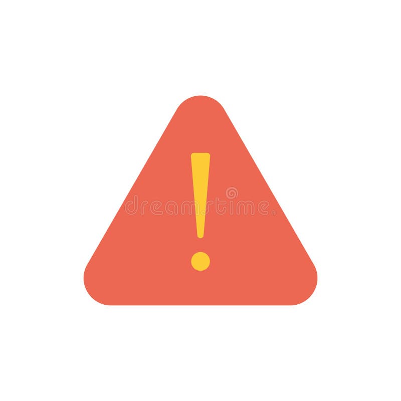 Isolated Alarm Triangle Banner Flat Style Icon Vector Design Stock ...