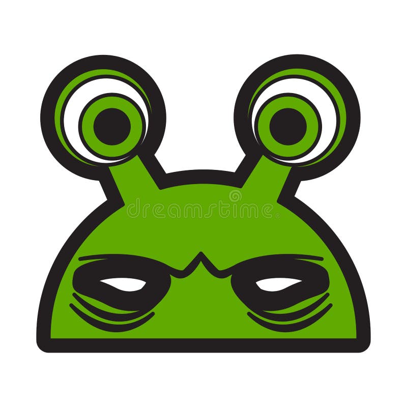 Alien mask stock vector. Illustration of fantasy, black - 24181110