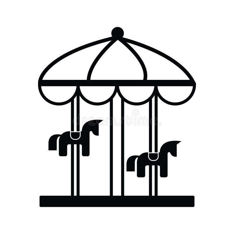 Isolated Amusement Park Carousel Icon Vector Stock Vector ...