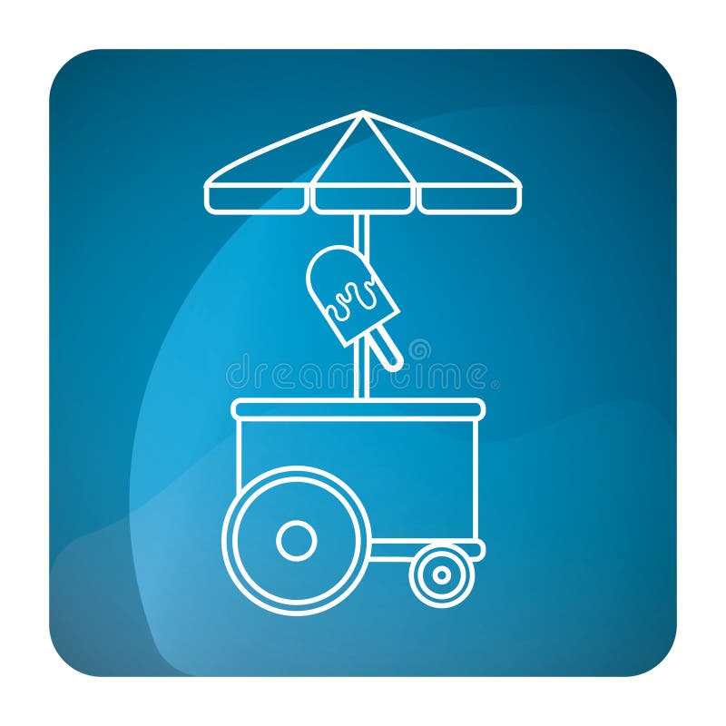Isolated Amusement Park Ice Cream Cart Icon Vector Stock Vector ...