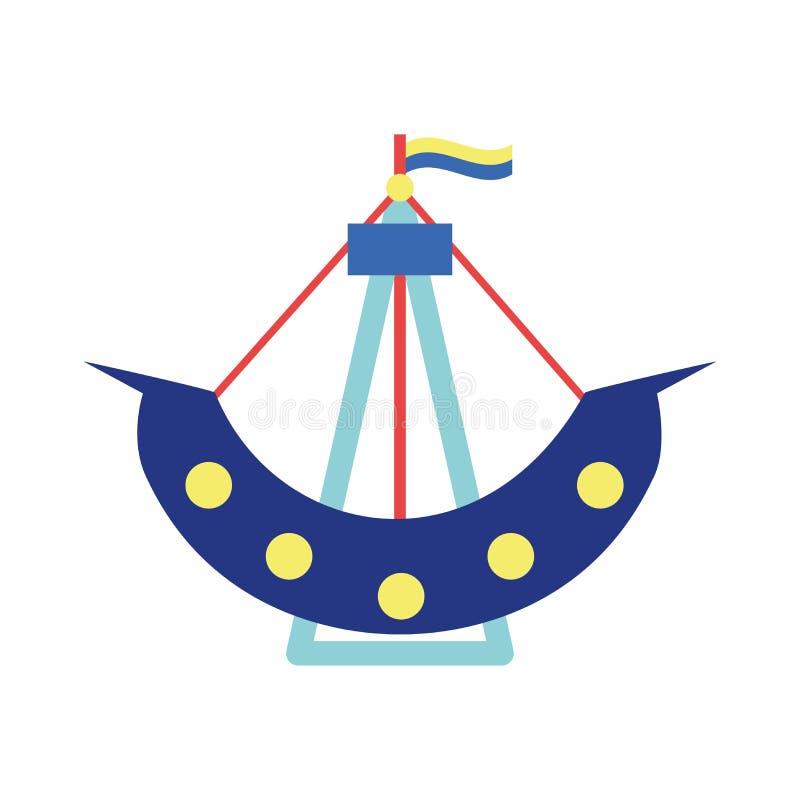 Isolated Amusement Park Pirate Ship Icon Vector Stock Vector ...