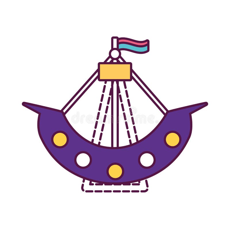 Isolated Amusement Park Pirate Ship Icon Vector Stock Vector ...
