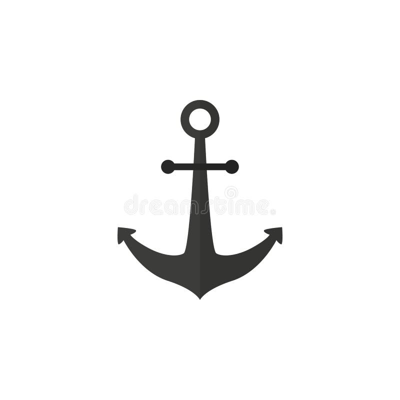 Isolated Anchor Flat Icon. Ship Hook Vector Element Can Be Used for ...