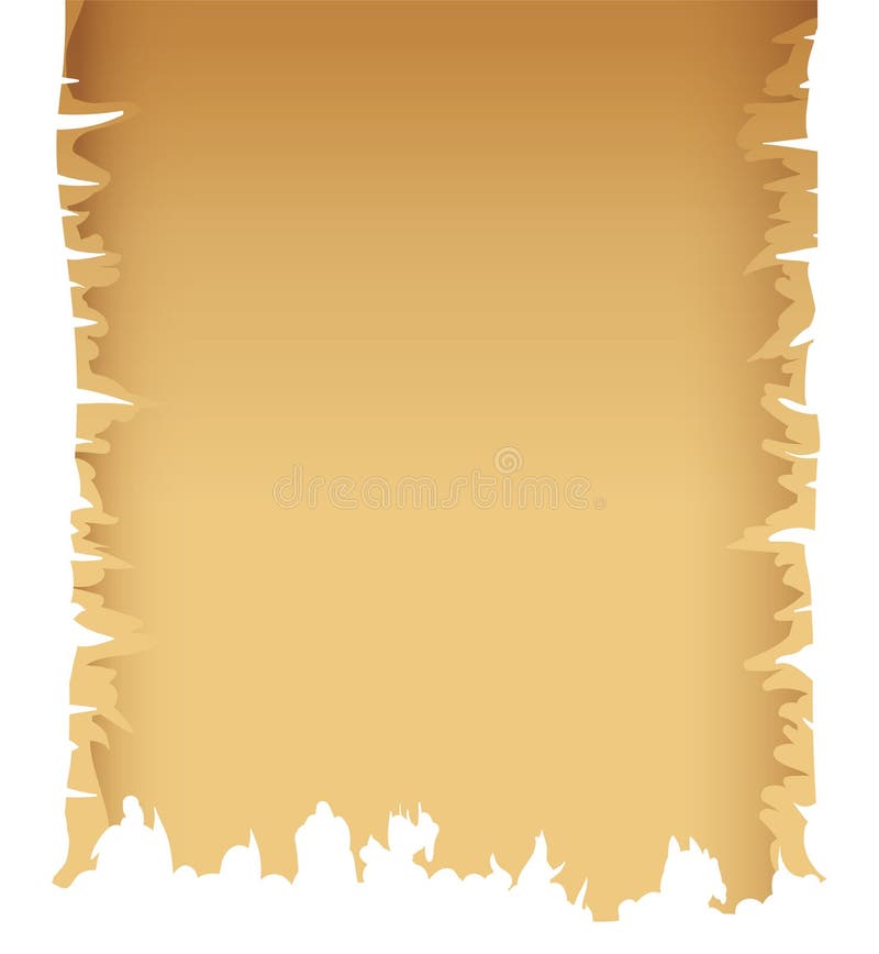 Isolated Ancient Papyrus With Blank Space Over White Background, Vector ...