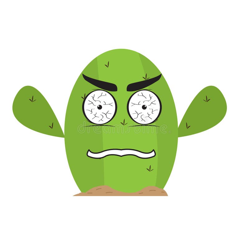 Angry cactus stock illustration. Illustration of graphic - 28911453