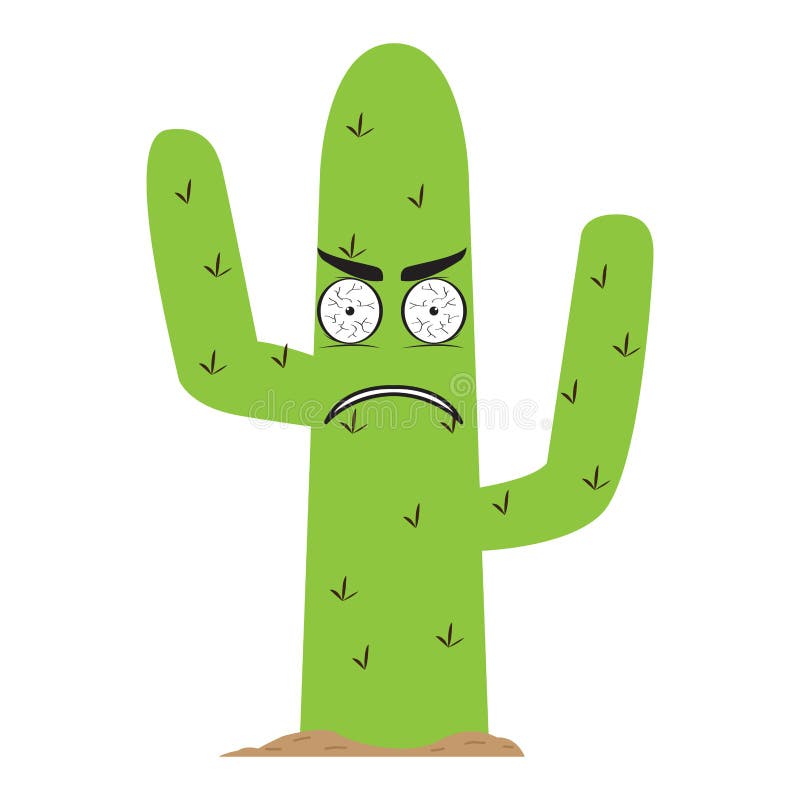 Angry cactus stock illustration. Illustration of graphic - 28911453
