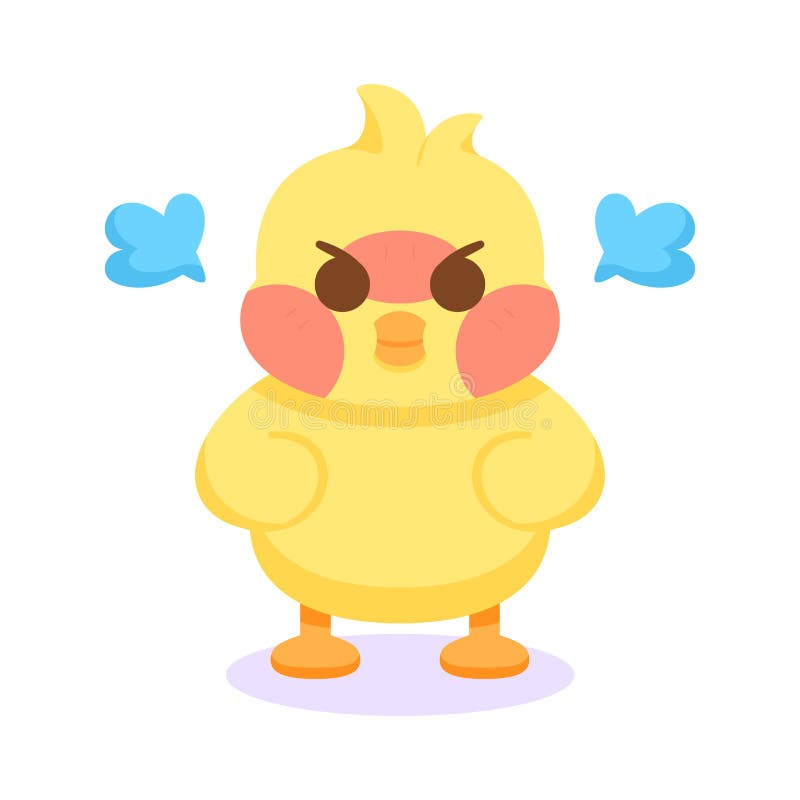 Isolated Angry Chick Cartoon Character Vector Stock Vector ...