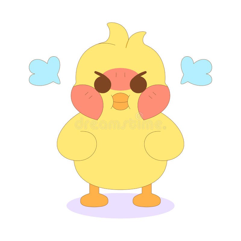 Isolated Angry Chick Cartoon Character Vector Stock Vector ...