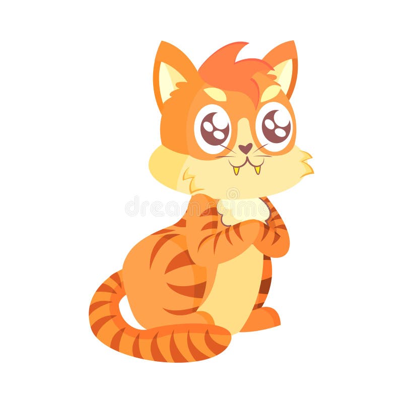 Isolated Angry Cute Cat Character Vector Stock Vector - Illustration of ...