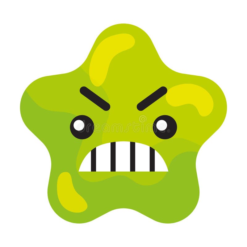 Isolated Angry Cute Star Shape Emoji Vector Stock Vector - Illustration ...