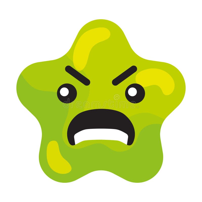 Isolated Angry Cute Star Shape Emoji Vector Stock Vector - Illustration ...