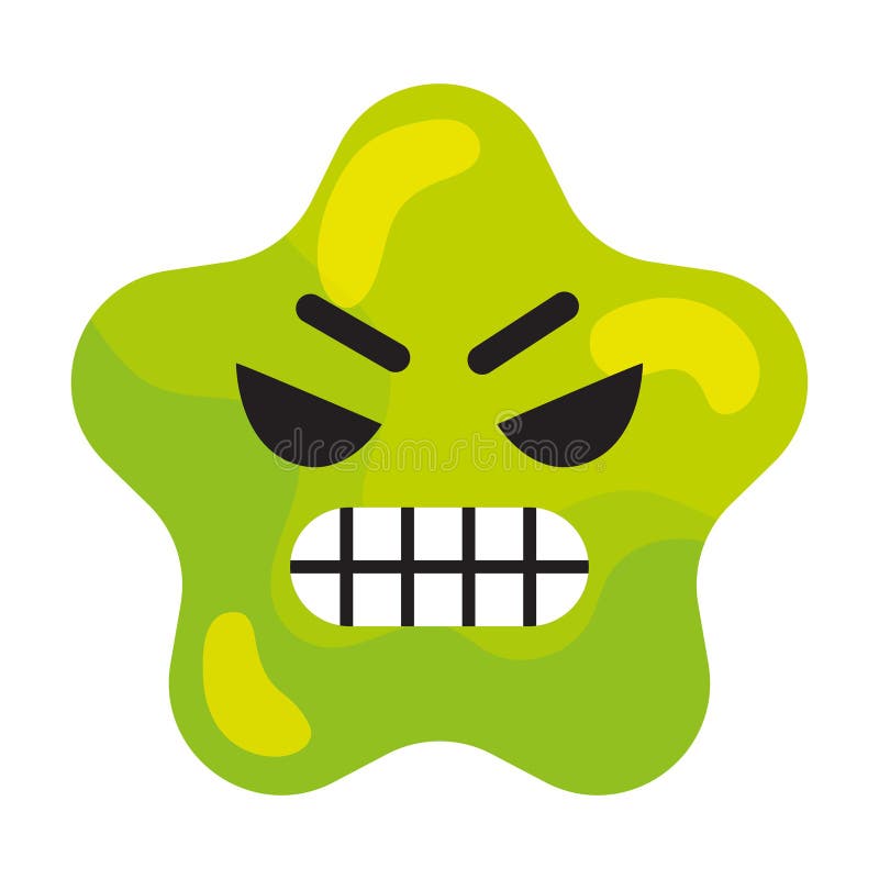 Isolated Angry Cute Star Shape Emoji Vector Stock Vector - Illustration ...