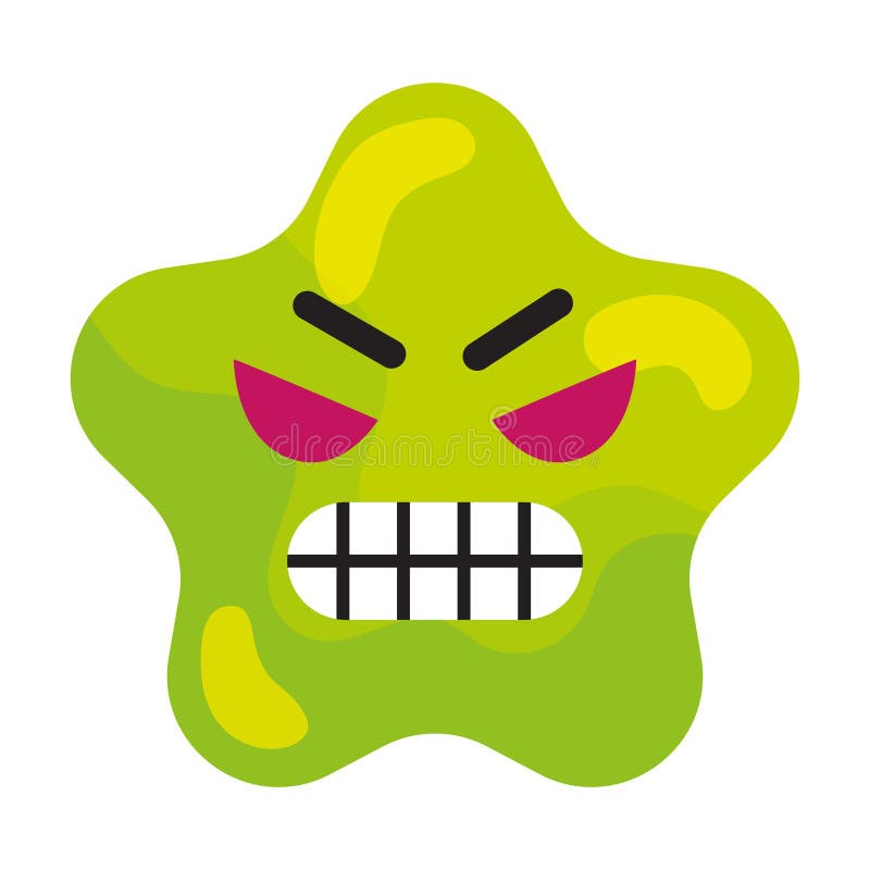 Isolated Angry Cute Star Shape Emoji Vector Stock Illustration ...