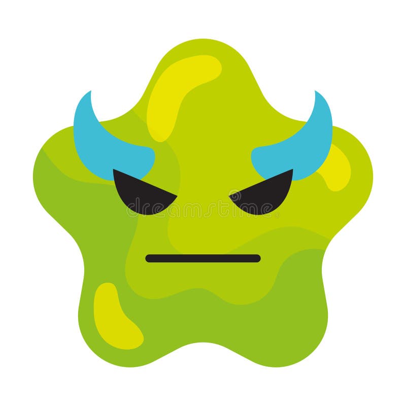 Isolated Angry Cute Star Shape Emoji Vector Stock Illustration ...