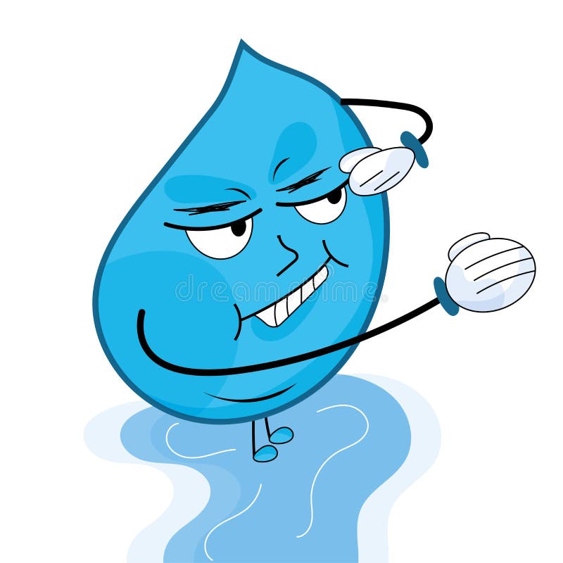 Cartoon Water Drop Angry Stock Illustrations – 186 Cartoon Water Drop ...