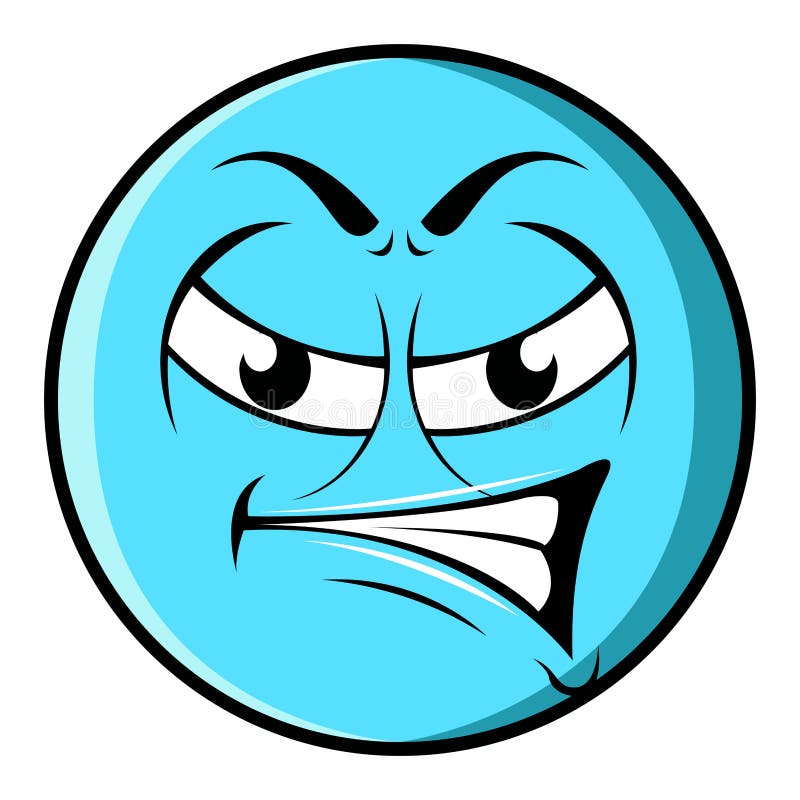 Isolated angry emote stock illustration. Illustration of head - 89854518