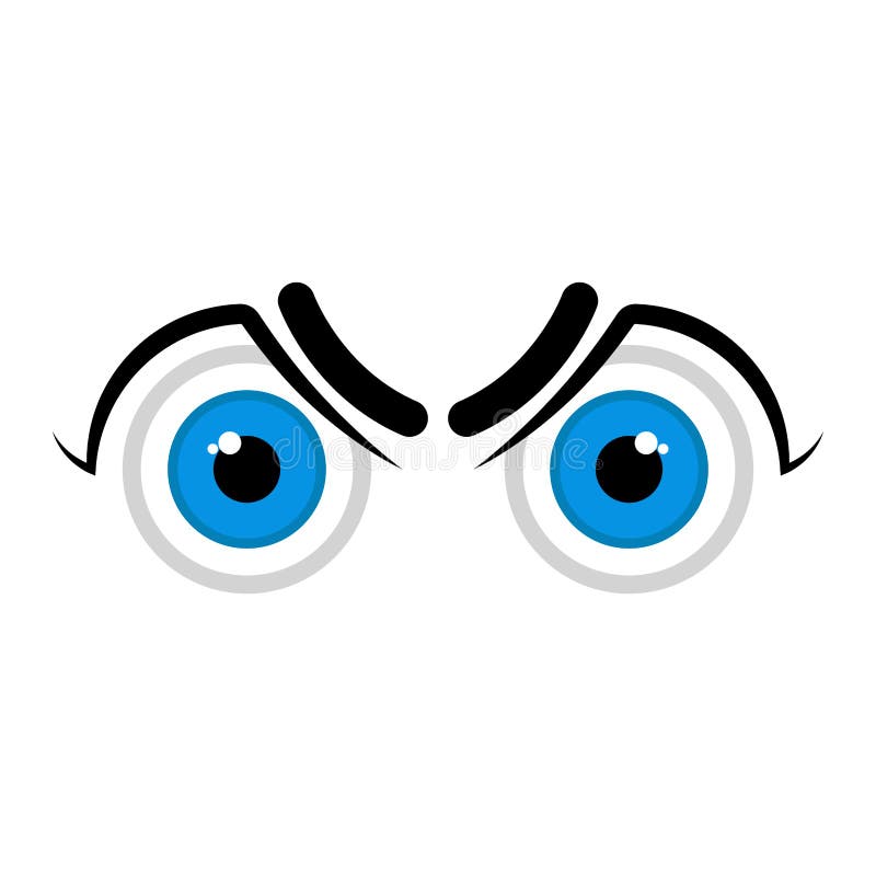 Angry eyes cartoon stock vector. Illustration of symbol - 132694943