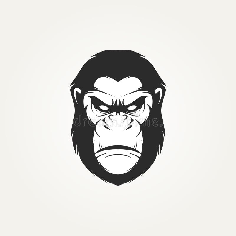 Isolated Angry Monkey Gorilla Icon Logo Template Vector Illustration ...