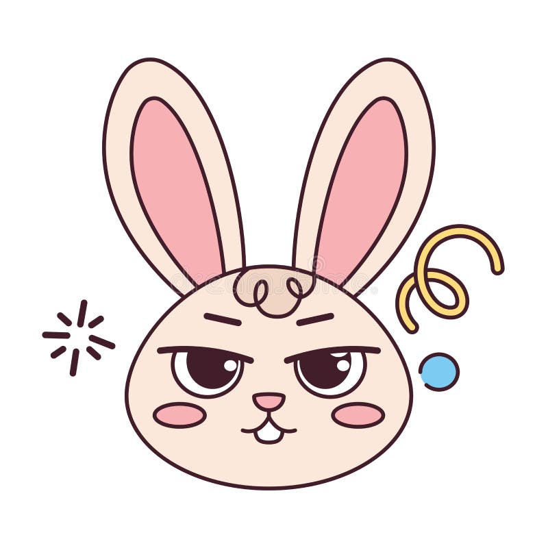 Isolated Angry Rabbit Cartoon Avatar Vector Stock Vector - Illustration ...