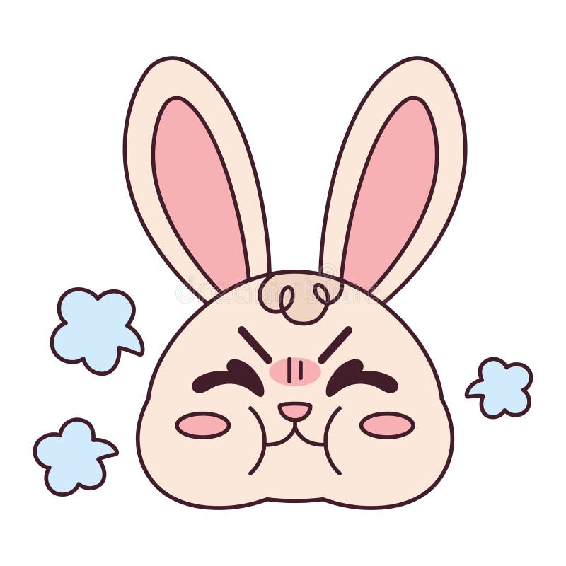 Isolated Angry Rabbit Cartoon Avatar Vector Stock Vector - Illustration ...