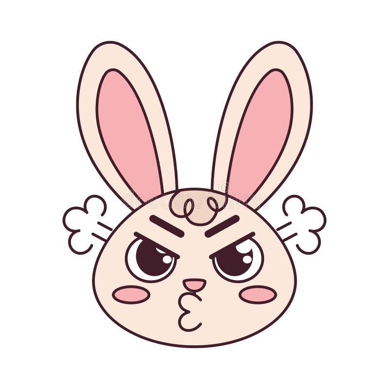 Isolated Angry Rabbit Cartoon Avatar Vector Stock Vector - Illustration ...