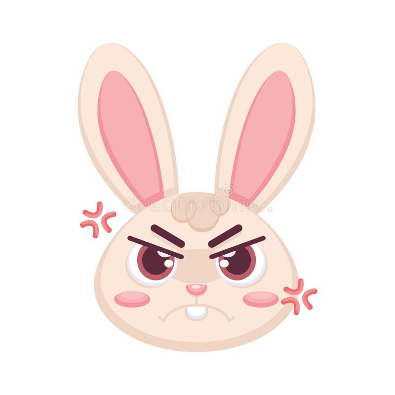 Isolated Angry Rabbit Cartoon Avatar Vector Stock Vector - Illustration ...