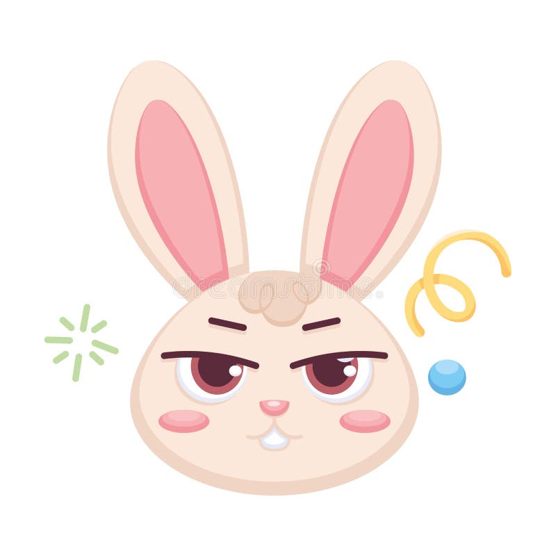 Isolated Angry Rabbit Cartoon Avatar Vector Stock Vector - Illustration ...