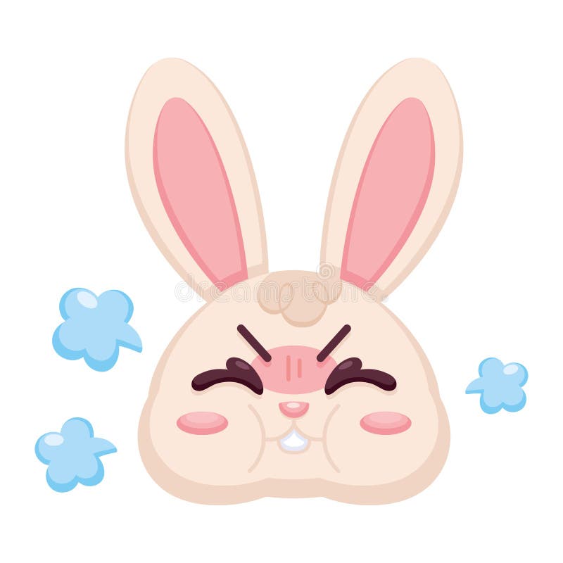 Isolated Angry Rabbit Cartoon Avatar Vector Stock Vector - Illustration ...
