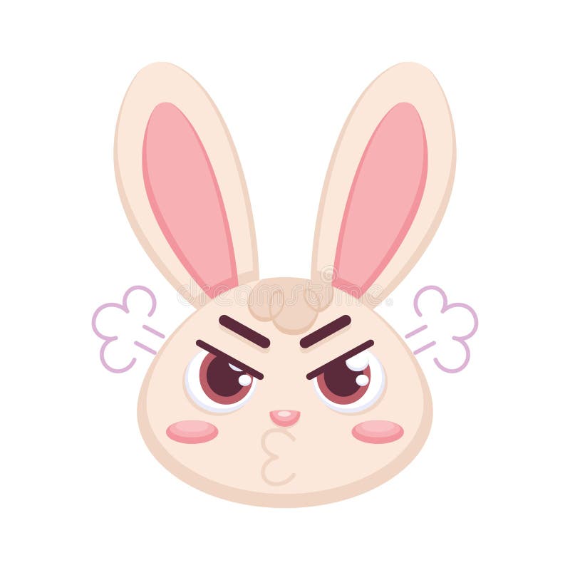 Isolated Angry Rabbit Cartoon Avatar Vector Stock Vector - Illustration ...
