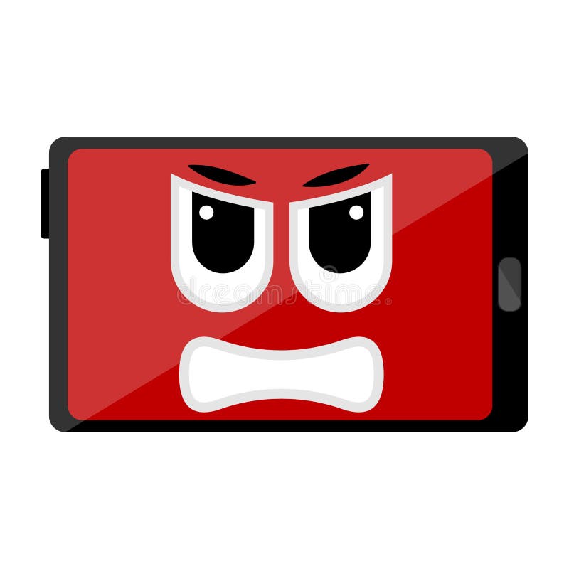 Angry Tablet Cartoon Character Pointing at Invisible Object. 3D ...