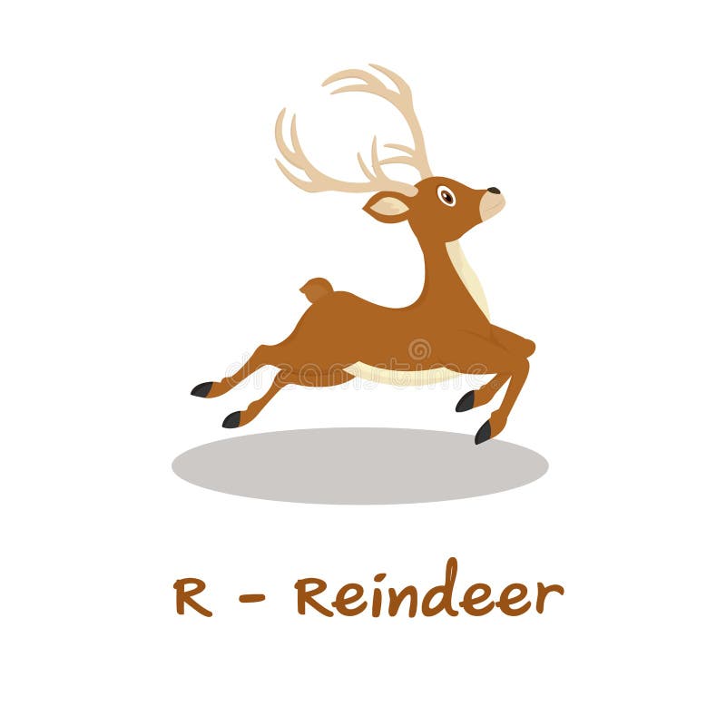 Isolated Animal Alphabet for the Kids,R for Reindeer Stock Vector ...