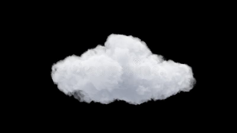 Isolated Cloud on Transparent Background, Seamless Animation Loop ...