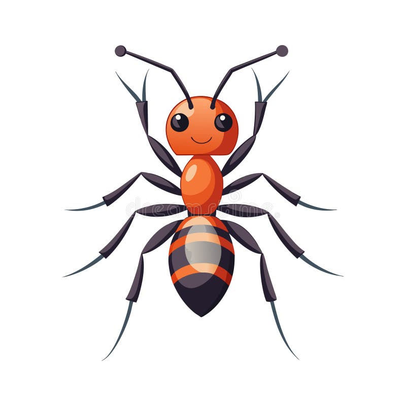 Isolated Ant Vector on White Background. Stock Vector - Illustration of ...