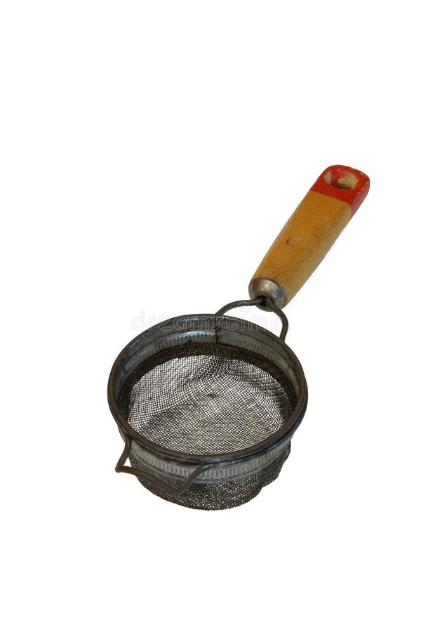 Isolated Antique Kitchen Strainer Stock Image - Image of tool, kitchen ...