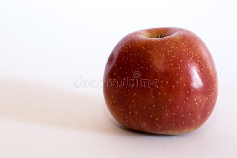 Isolated Apple Fruit on White Background Side View Stock Image - Image ...