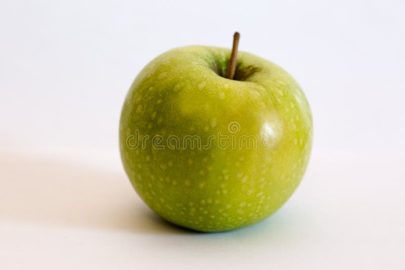 Isolated Apple Fruit on White Background Side View Stock Photo - Image ...
