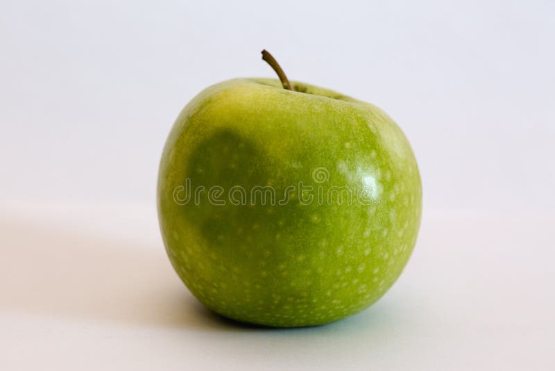 Isolated Apple Fruit on White Background Side View Stock Photo - Image ...