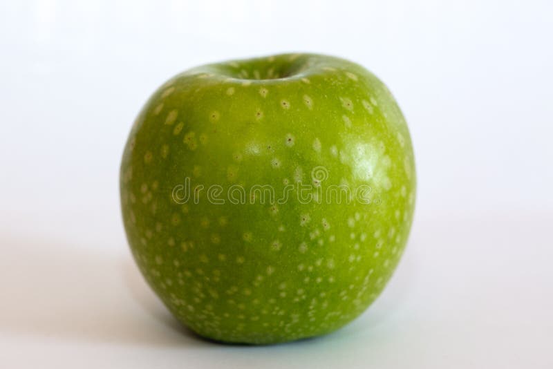 Isolated Apple Fruit on White Background Side View Stock Photo - Image ...