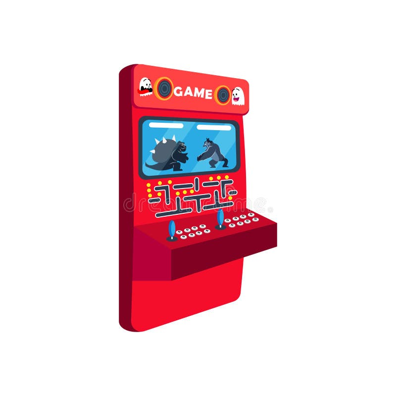 Isolated Arcade with an Incorporated Joystick and Screen Stock Vector ...
