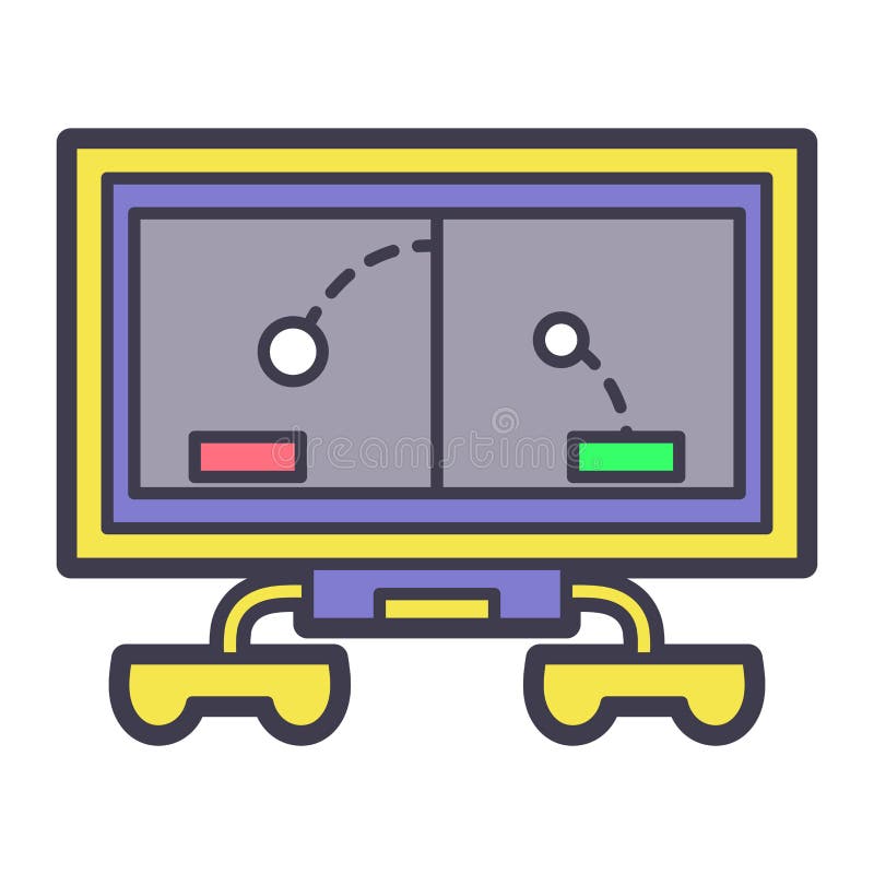 Isolated Arcade with an Incorporated Joystick and Screen Stock Vector ...