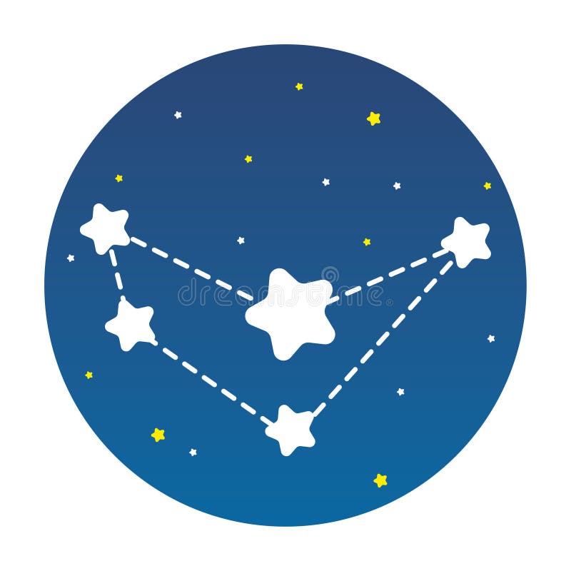 Isolated Aries Star Constellation Zodiac Symbol Vector Stock Vector ...