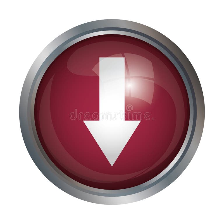 Isolated Arrow Inside Button Design Stock Illustration - Illustration ...