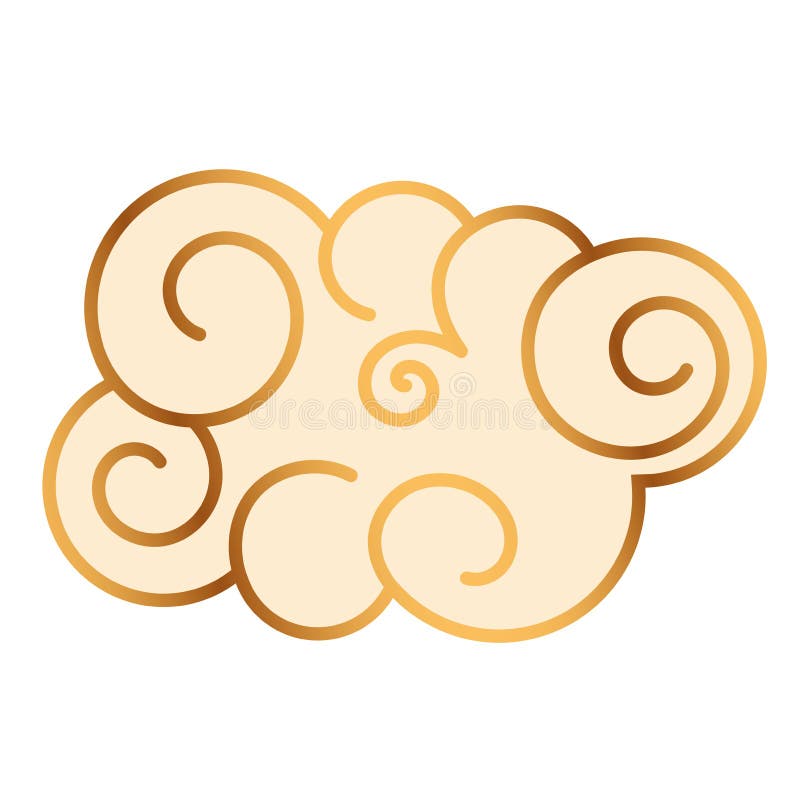 Isolated Asian Traditional Cloud Shape Icon Vector Stock Vector ...