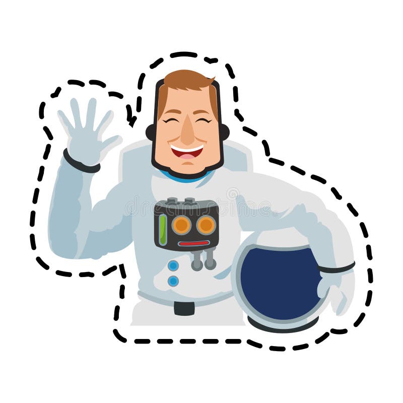 Isolated Astronaut Cartoon Design Stock Vector - Illustration of ...