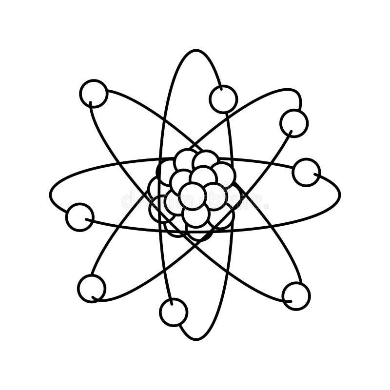 Isolated atom design stock vector. Illustration of clipart - 80031097