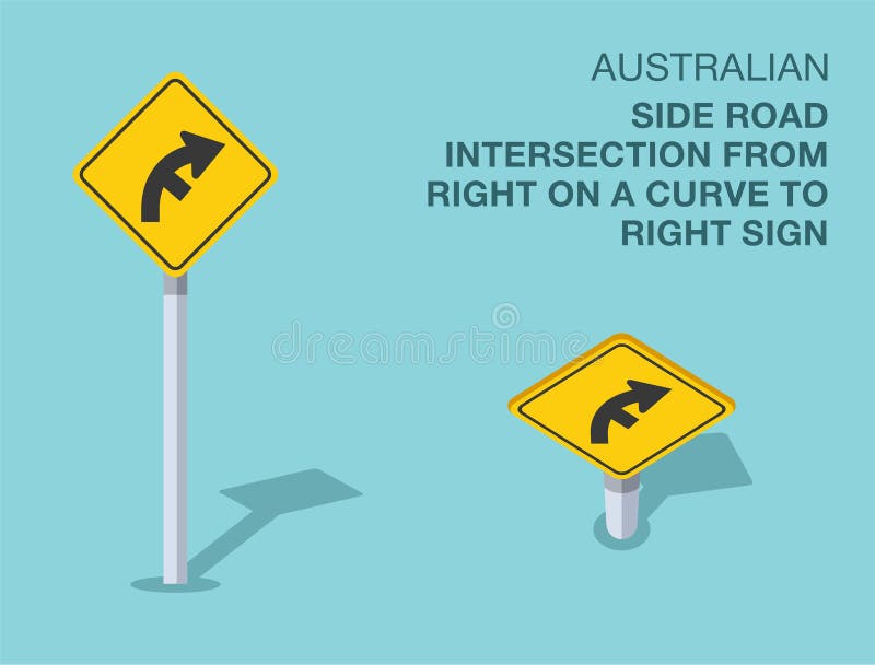 Isolated Australian "side Road Intersection from Right on a Curve To ...
