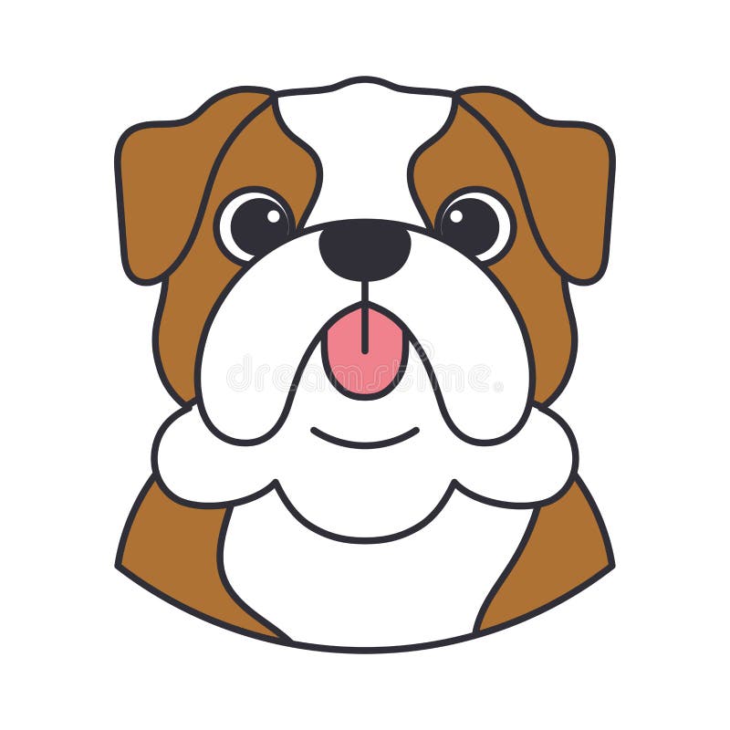 Isolated Avatar of a Bulldog Dog Breed Vector Stock Vector ...